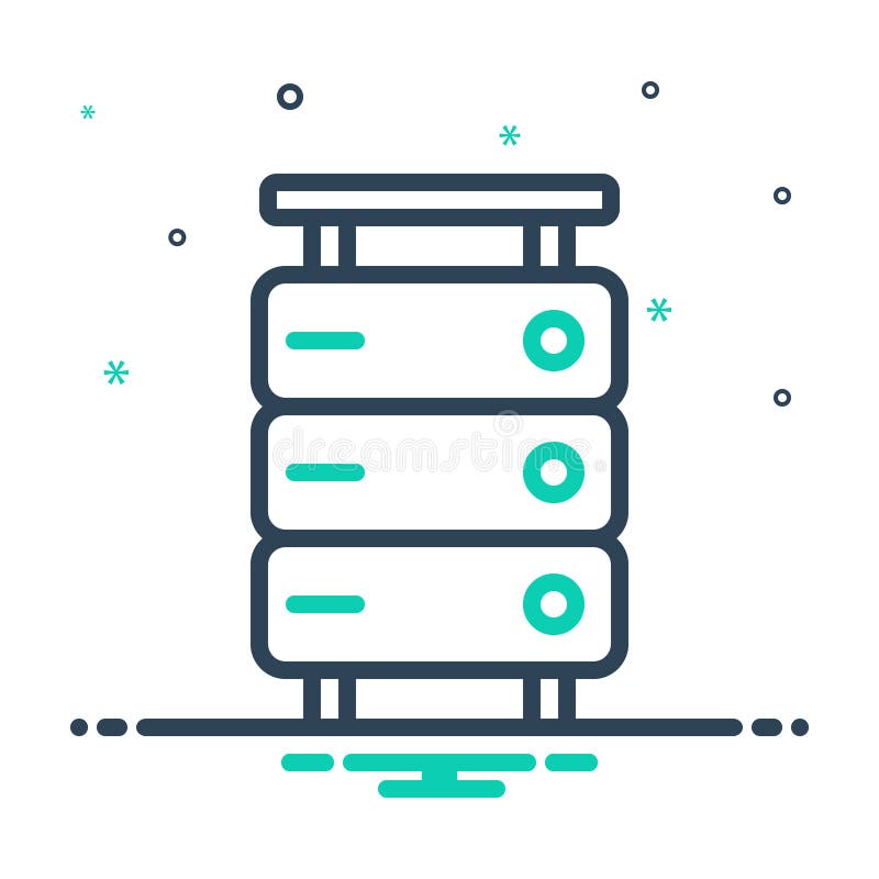 Mix Icon for Storage, Database and Interconnected Stock Vector ...