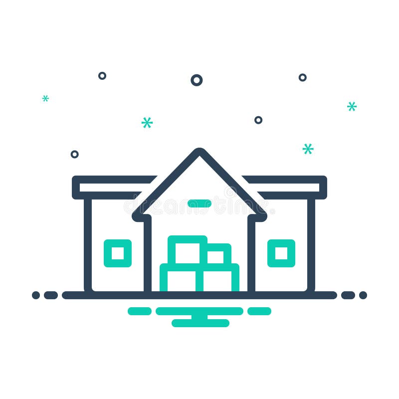 Mix Icon for Storage, Stockpile and Storehouse Stock Vector ...