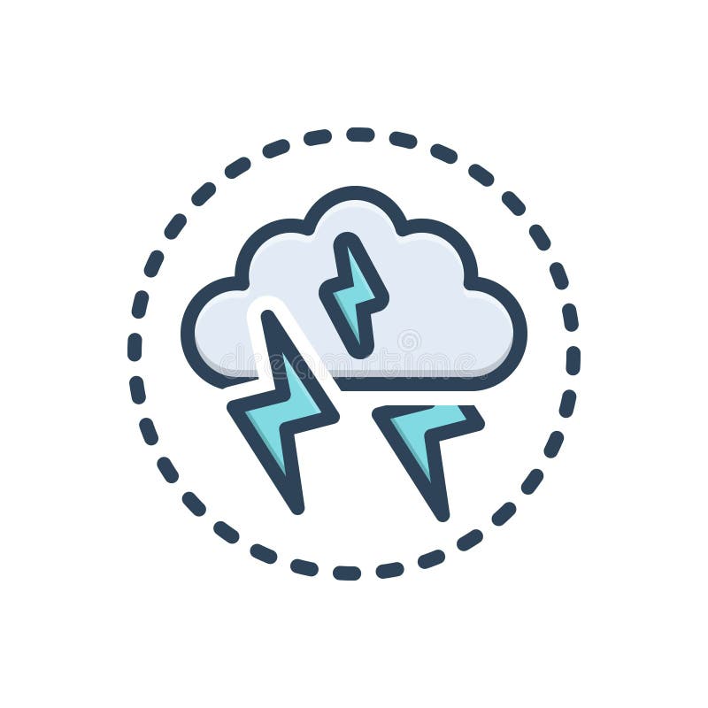 Color Illustration Icon for Storm, Tempest and Squall Stock Vector ...