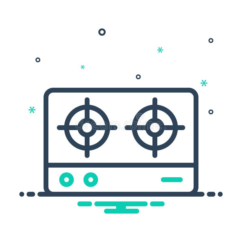 Mix Icon for Stove, Burner and Fire Stock Illustration - Illustration ...