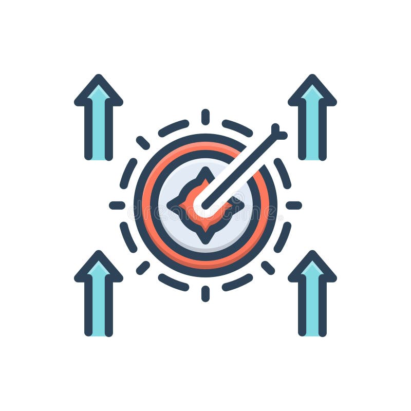 Color Illustration Icon for Strategy, Strategic and Target Stock Vector ...