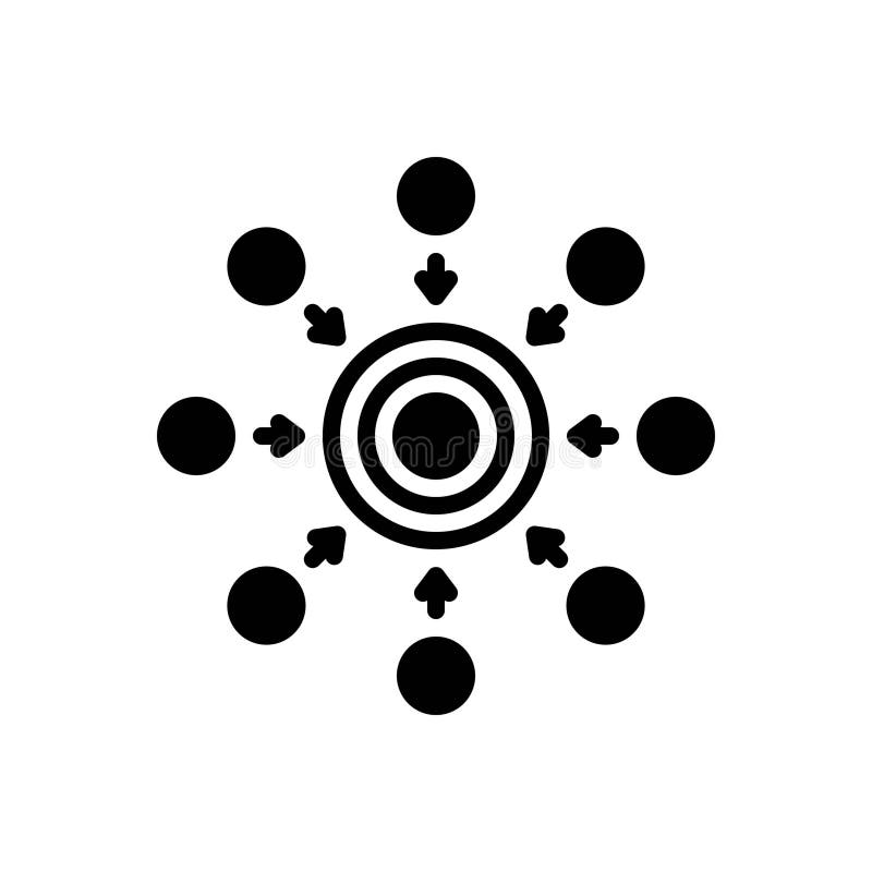 Black Solid Icon for Strategy, Strategies and Method Stock Illustration ...