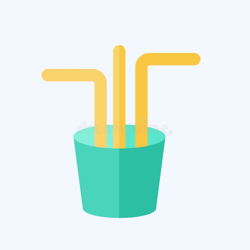 Icon Straw. Related To Plastic Pollution Symbol. Flat Style. Simple ...