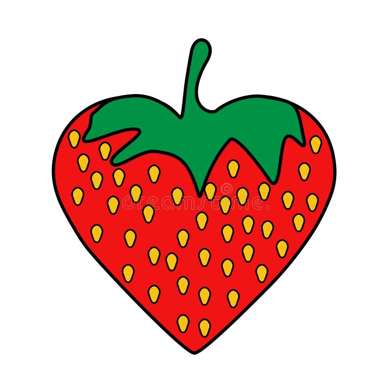 Flat icon strawberry stock vector. Illustration of fresh - 112706299