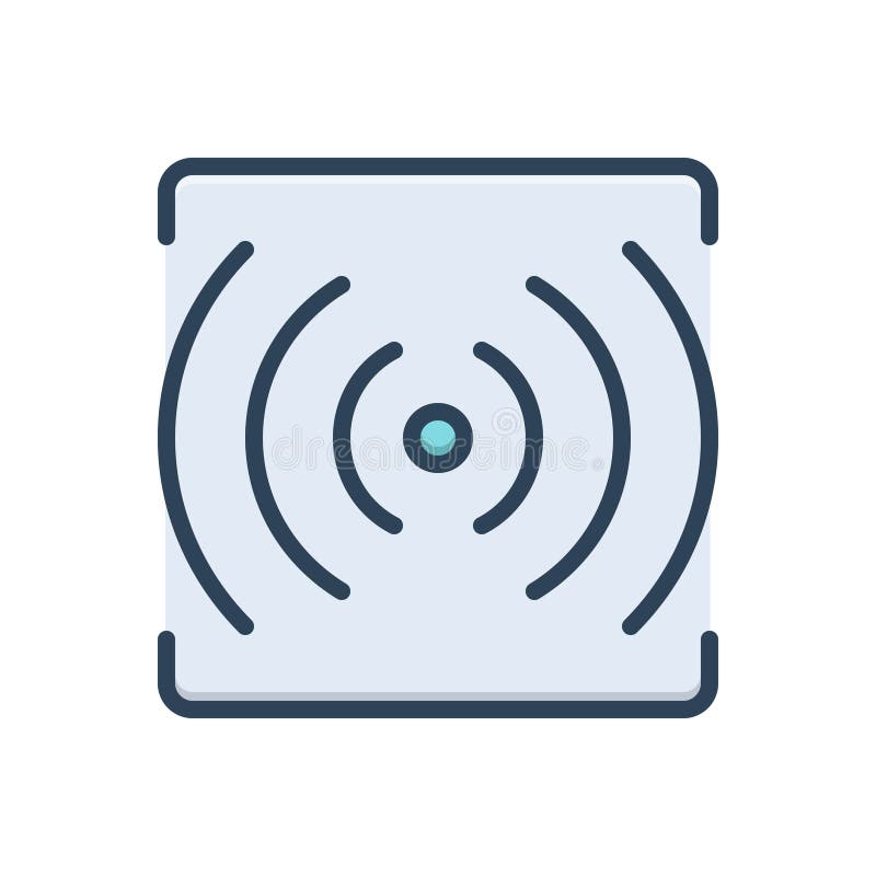 Router for Stream Icon Color Outline Vector Stock Vector - Illustration ...