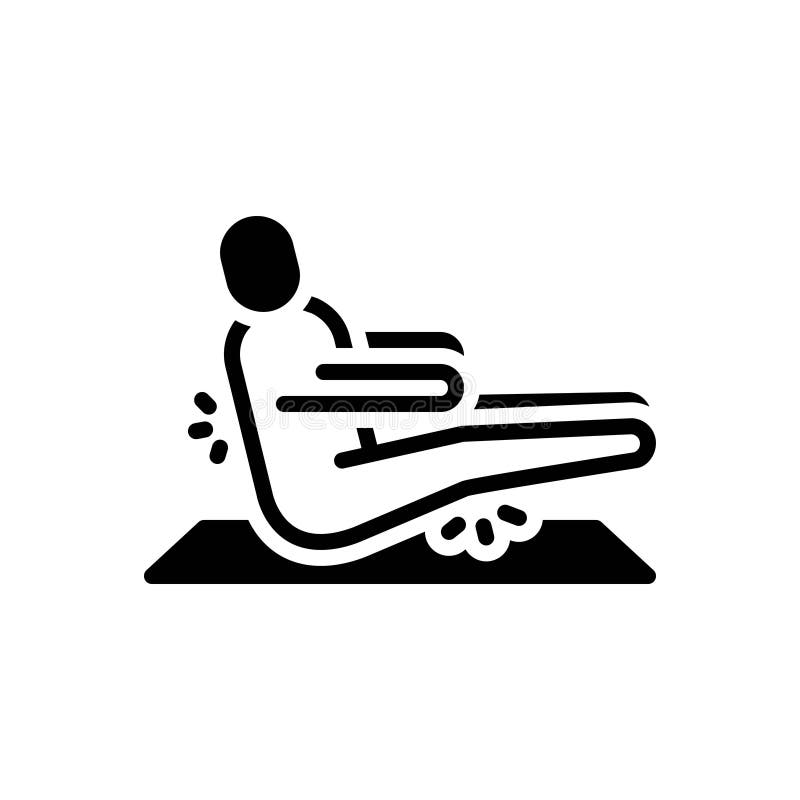 Black Solid Icon for Strengthen, Stronger and Make Stock Illustration ...