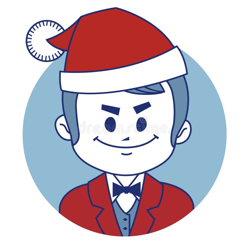 Icon with Strict Santa Claus in a Red Suit Stock Vector - Illustration ...