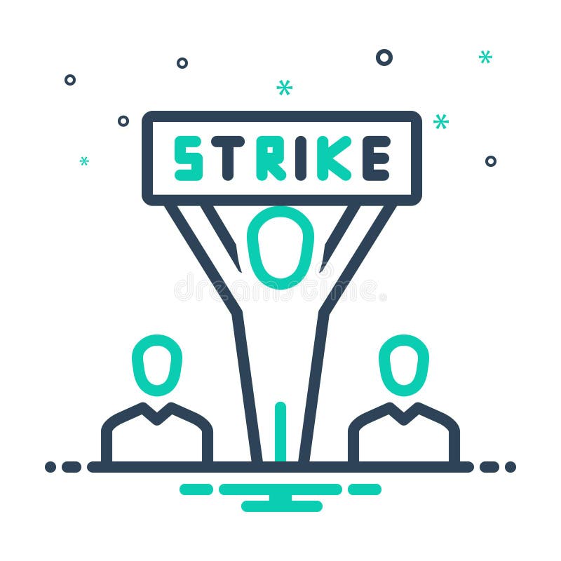 Mix Icon for Strike, Conflict and Holding Stock Vector - Illustration ...