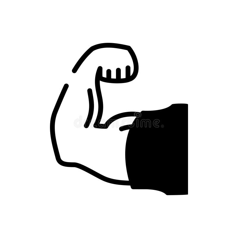 Black Solid Icon for Strong, Sturdy and Robust Stock Vector ...