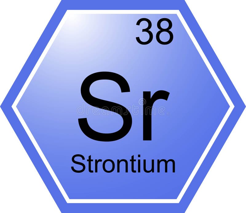 The Icon of the Strontium Element. Stock Illustration - Illustration of ...