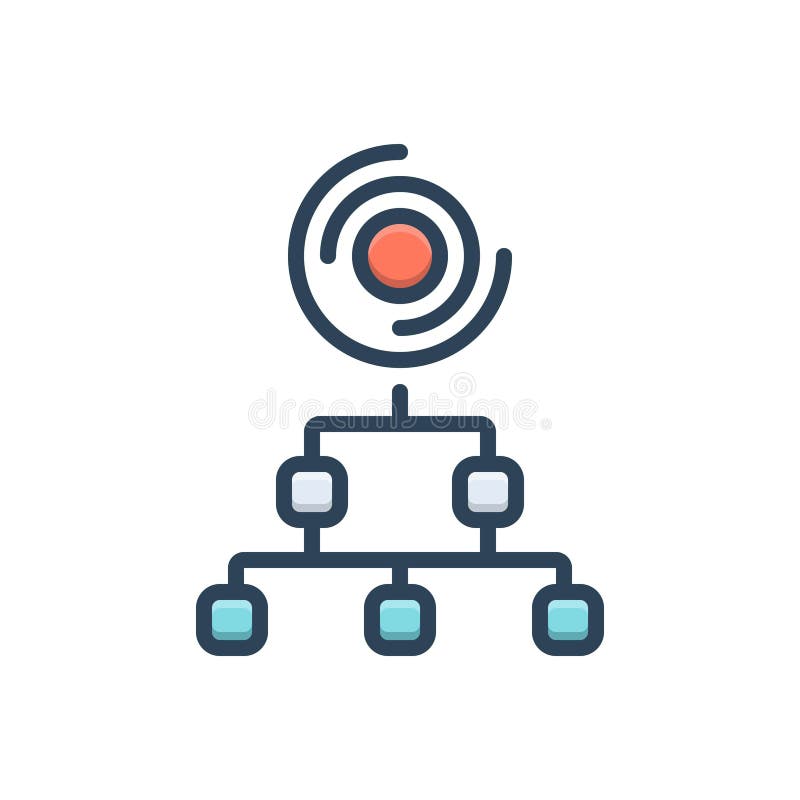 Color Illustration Icon for Structure, Hierarchical and Connections ...