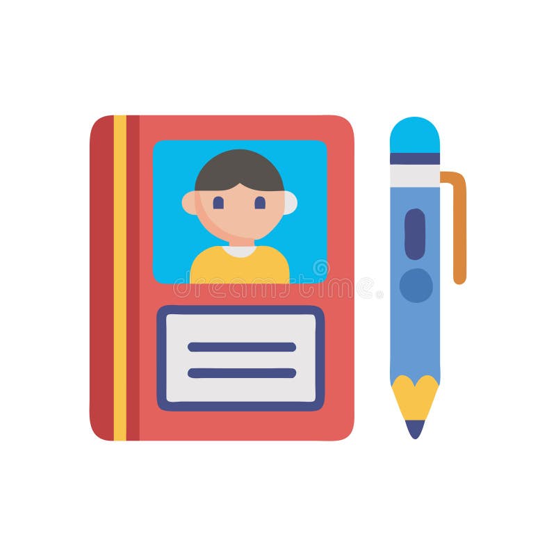 Icon for Student Journals and Notes Stock Vector - Illustration of ...