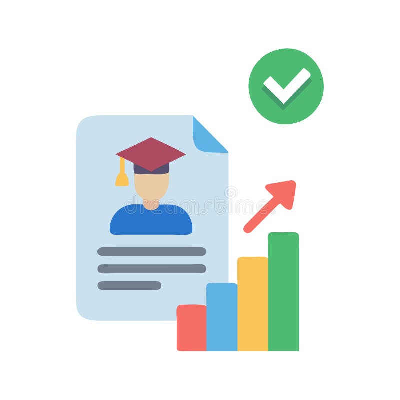 Icon for Student Progress and Assessment Stock Vector - Illustration of ...