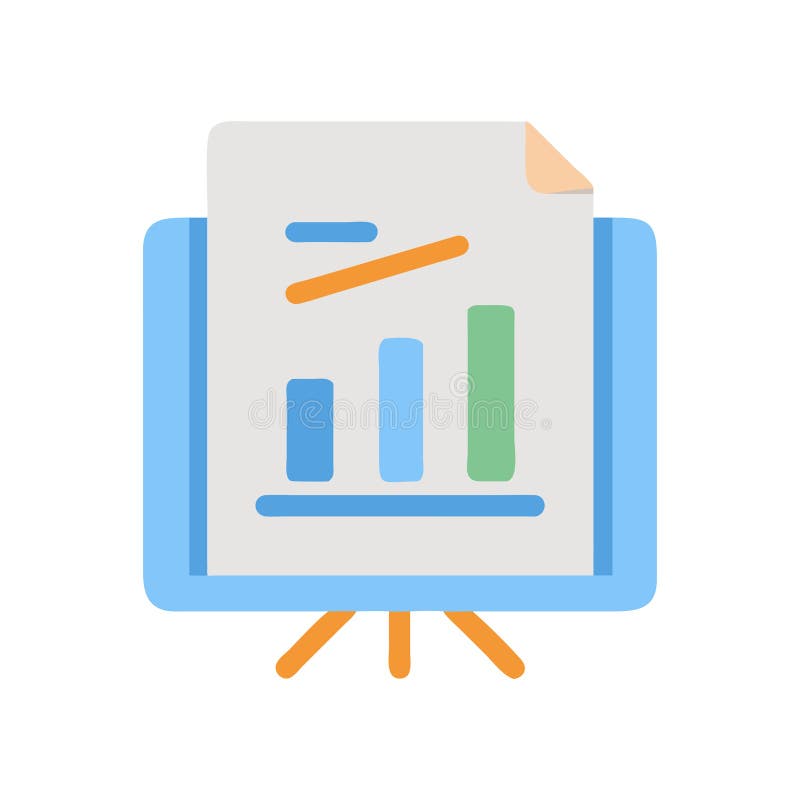 Icon for Study Graphs and Charts Stock Vector - Illustration of class ...