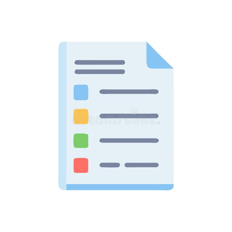 Icon for Study Worksheets and Exercises Stock Vector - Illustration of ...