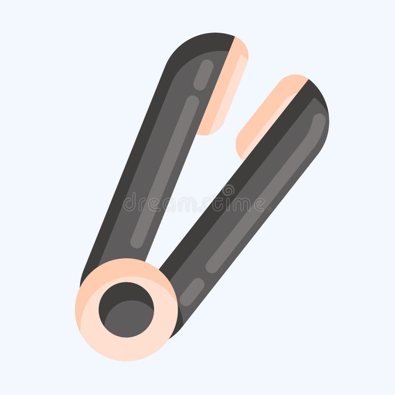 Icon Styling Iron. Suitable for Barbershop Symbol. Color Mate Style ...