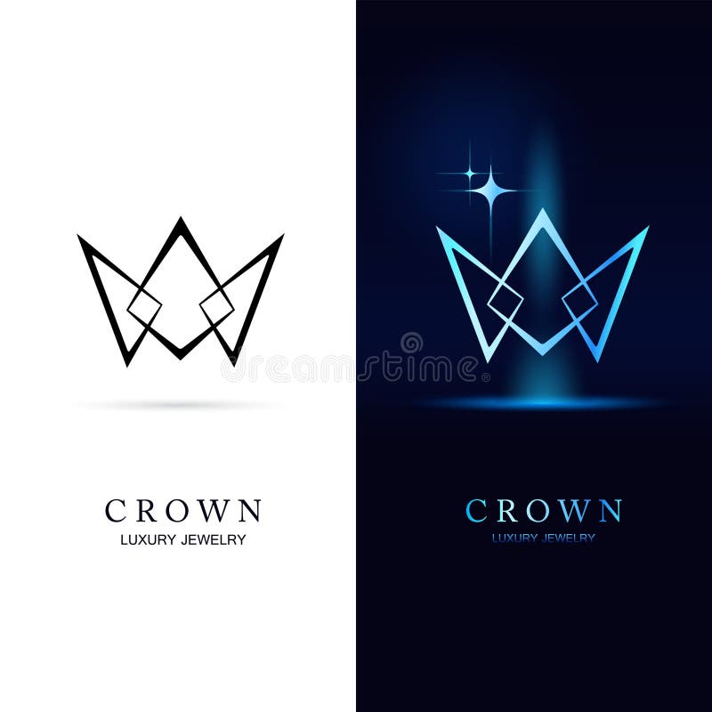 Vector Logo Crown in a Line Style Stock Vector - Illustration of vector ...