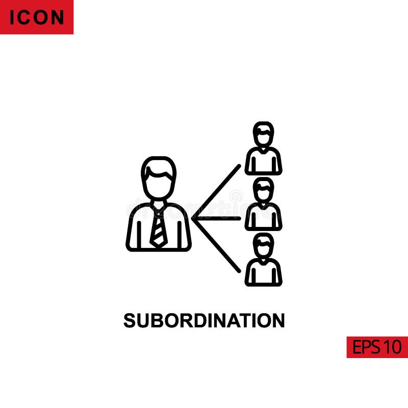 Subordination Linear Icon Concept. Subordination Line Vector Sign ... Subordination Linear Icon Concept. Subordination Line Vector Sign ...