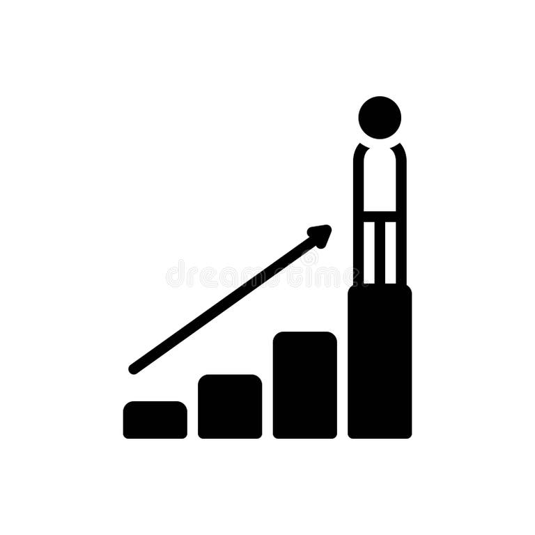 Black Solid Icon for Successfully, Business and Profitably Stock Vector ...