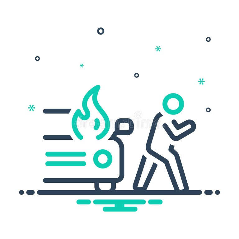 Mix Icon for Sudden, Unexpected and Incident Stock Vector ...