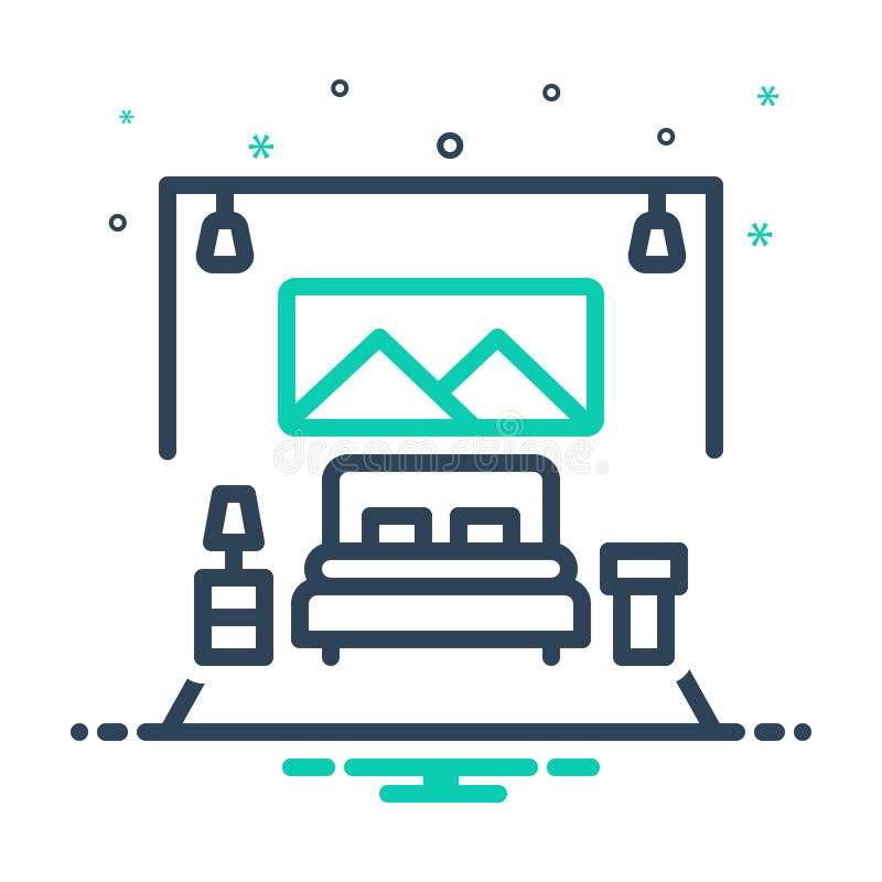 Mix Icon for Suite, Set of Rooms and Living Stock Vector - Illustration ...