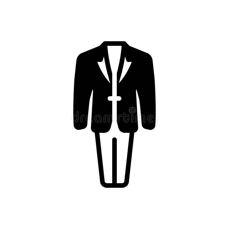 Black Solid Icon for Suits, Blazer and Coats Stock Vector ...