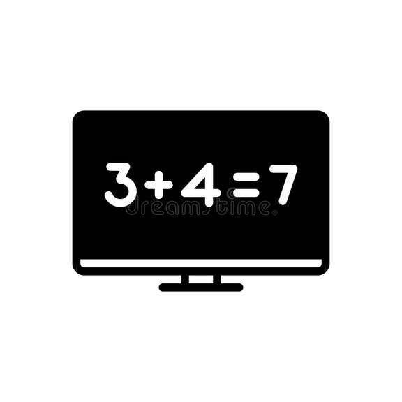 Black Solid Icon for Sum, Total and Number Stock Vector - Illustration ...