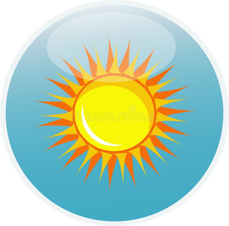 Icon sun stock vector. Illustration of clip, climate, beach - 7144381