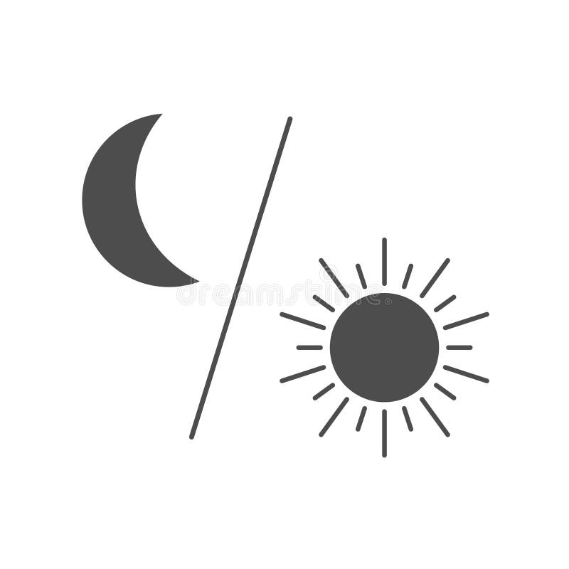 Icon of the Sun and Moon. Vector Illustration for Thematic Design Stock ...