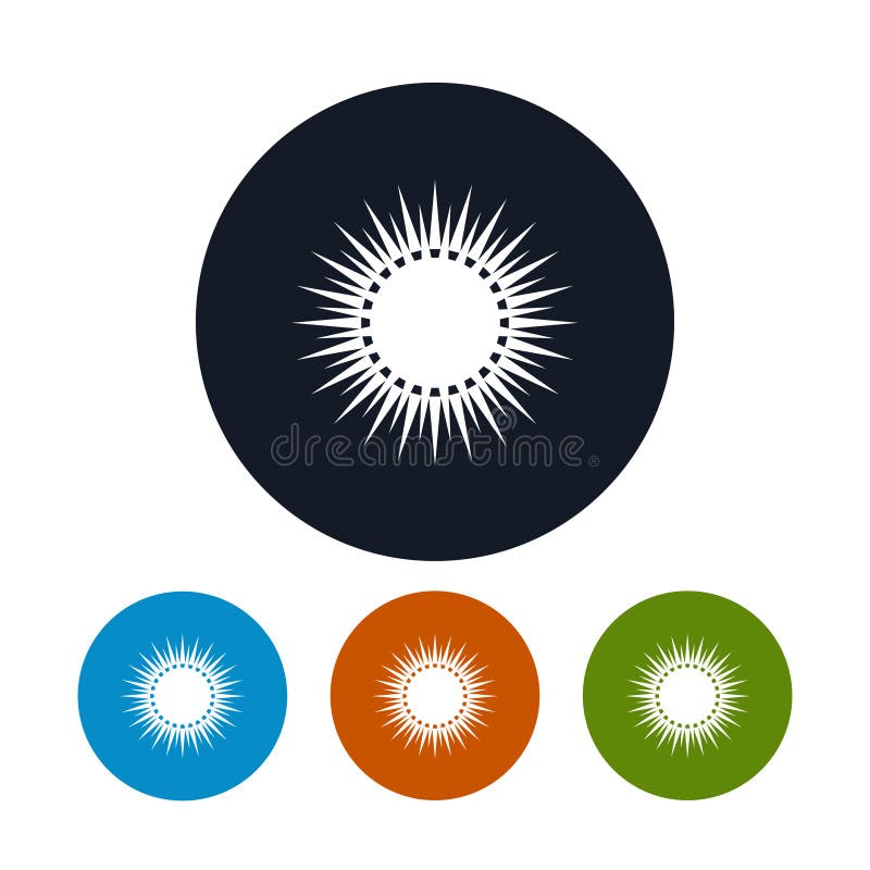 Icon Sun with Rays , Vector Illustration Stock Vector - Illustration of ...