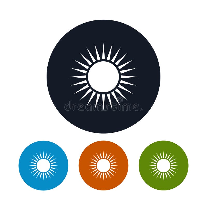 Icon Sun with Rays , Vector Illustration Stock Vector - Illustration of ...
