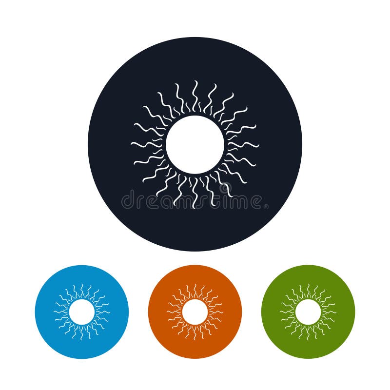 Icon Sun with Rays , Vector Illustration Stock Vector - Illustration of ...