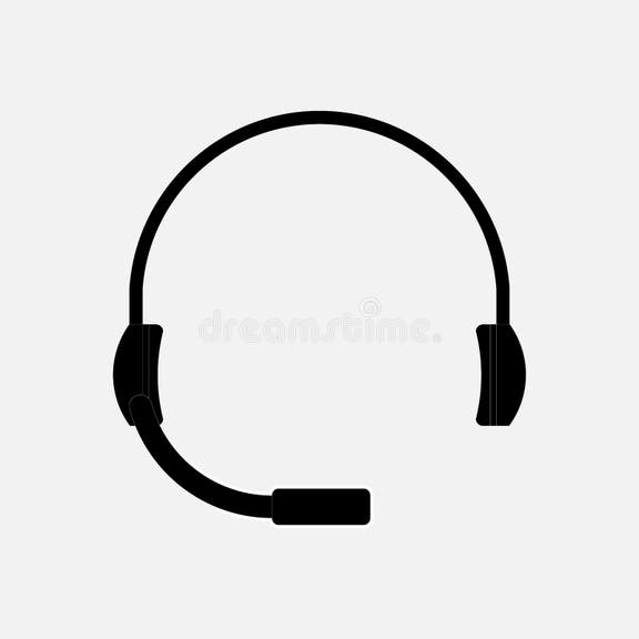 Icon support, headset stock illustration. Illustration of call - 95989607
