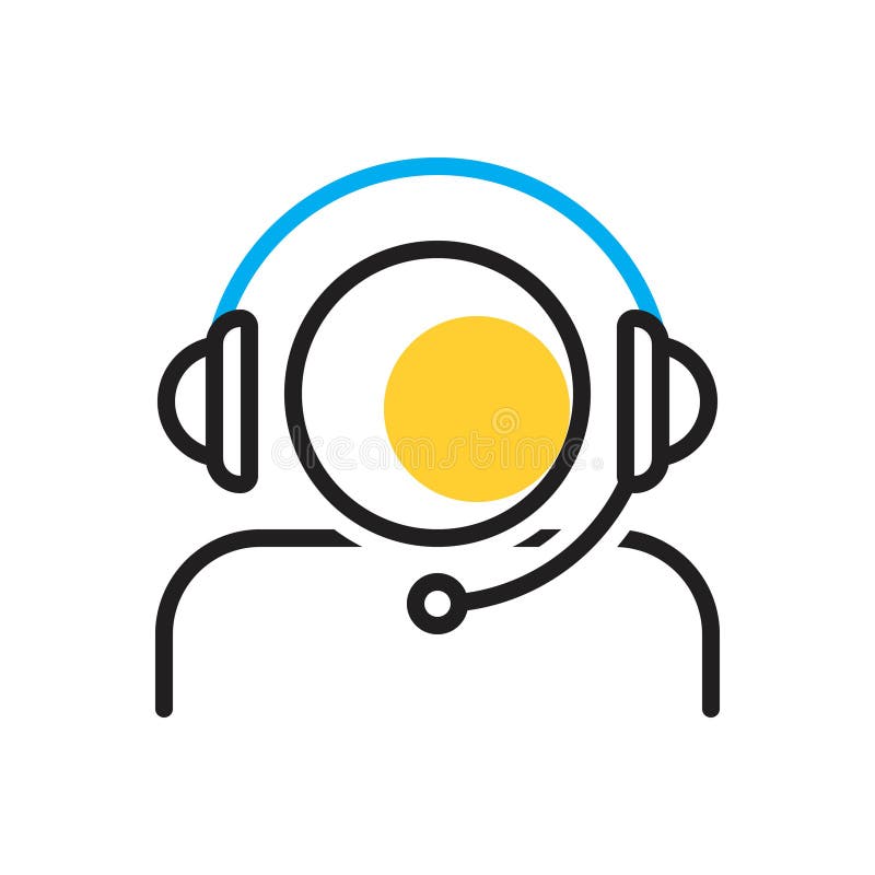 Multi Color Icon for Support, Headset and Call Center Stock ...