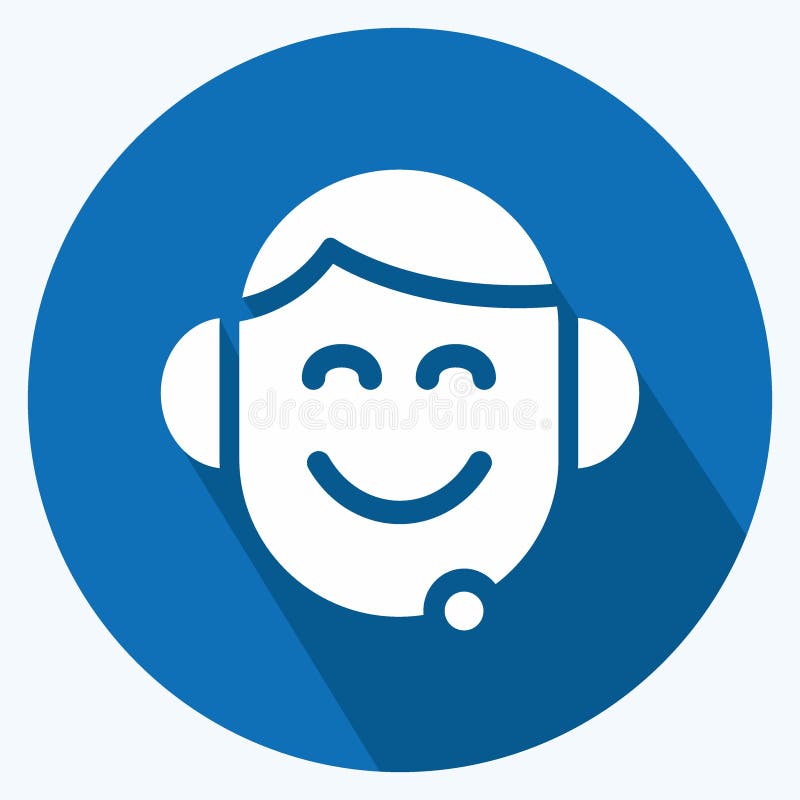 Icon Support. Suitable for Feedback Symbol. Long Shadow Style. Simple ...