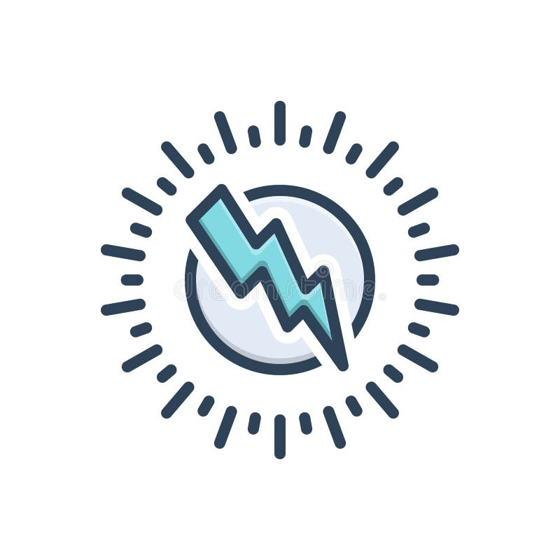 Color Illustration Icon for Surge, Lightening and Bolt Stock Vector ...