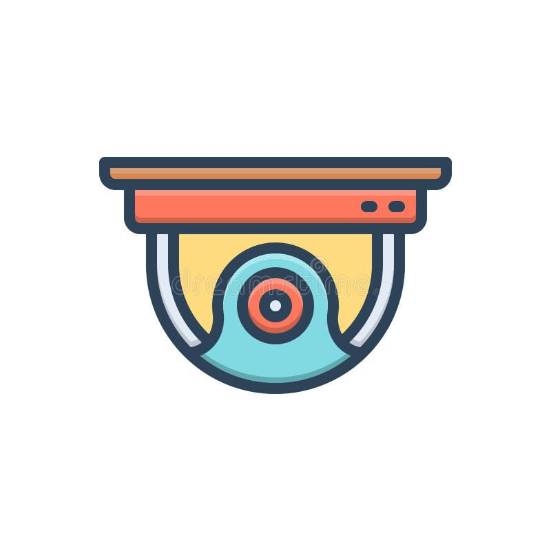 Color Illustration Icon for Surveillance, Observation and Vigilance ...