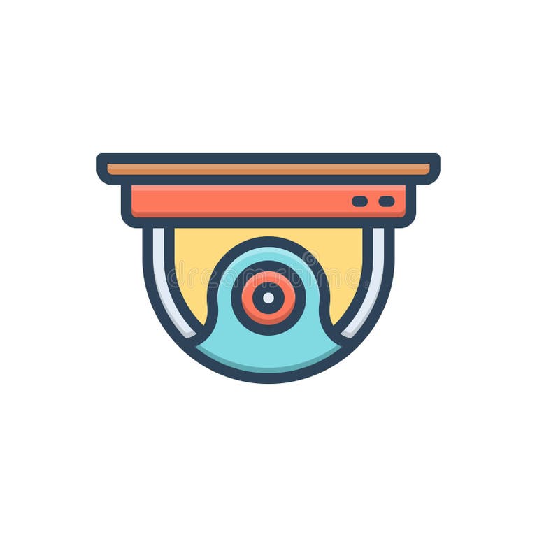 Color Illustration Icon for Surveillance, Observation and Vigilance ...