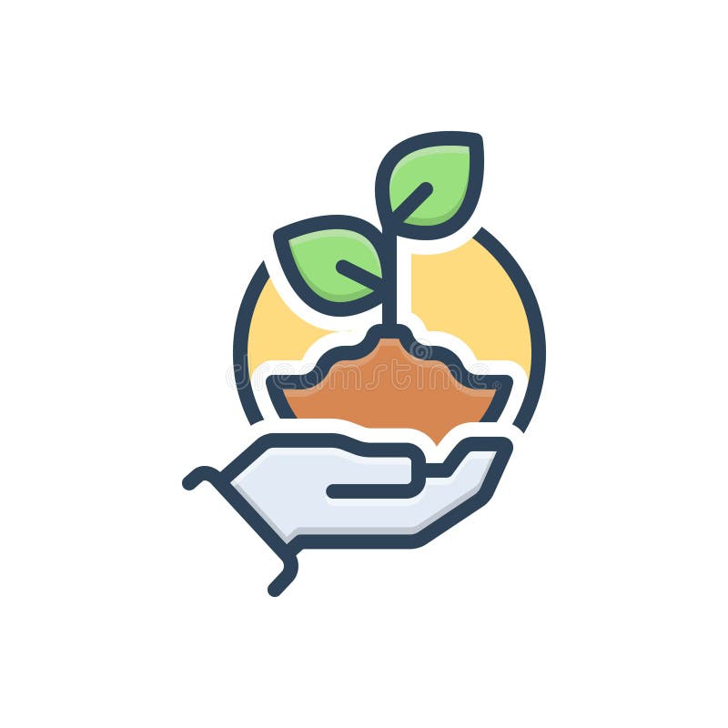 Color Illustration Icon for Sustainability, Environment and Earth Stock ...