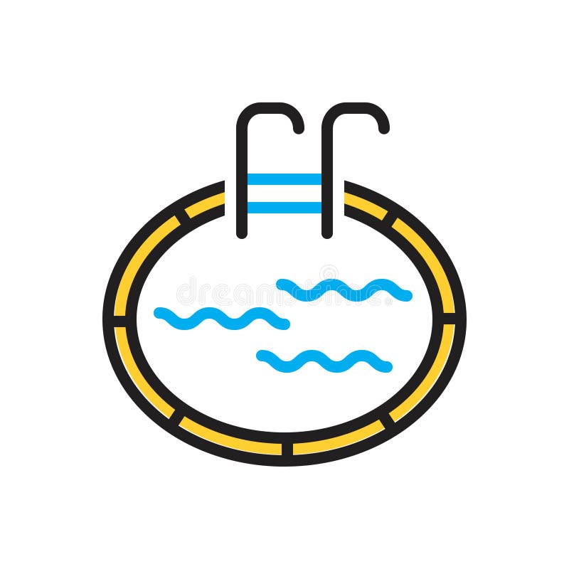 Multi Color Icon for Swimming Pool, Swimming and Water Stock ...