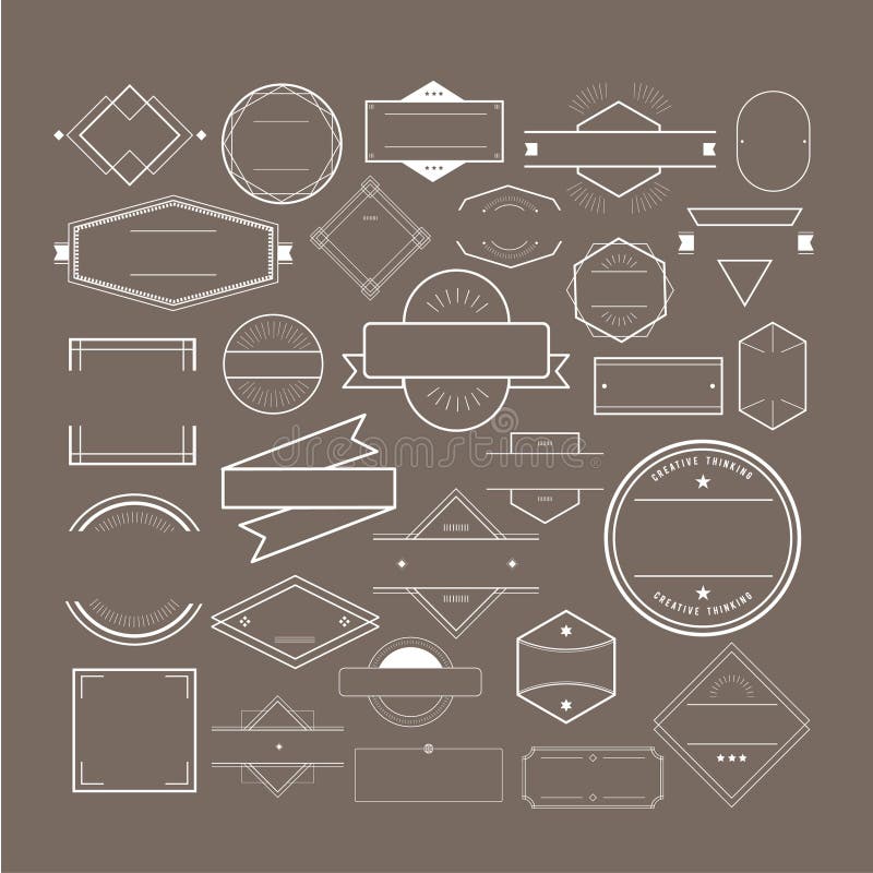 Icon Symbol Badge Logo Collection Concept Stock Vector - Illustration ...