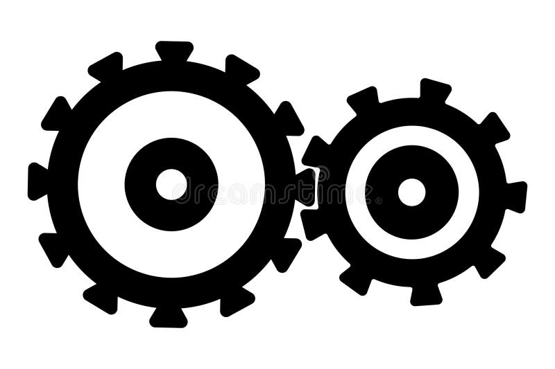 Icon Symbol of Interlocking Gears Symbolizing Teamwork Stock Vector ...