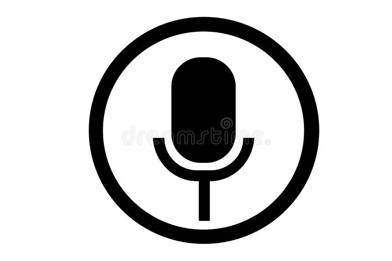An Icon Symbol Microphone Button Audio Wave Music Sound Vector ...