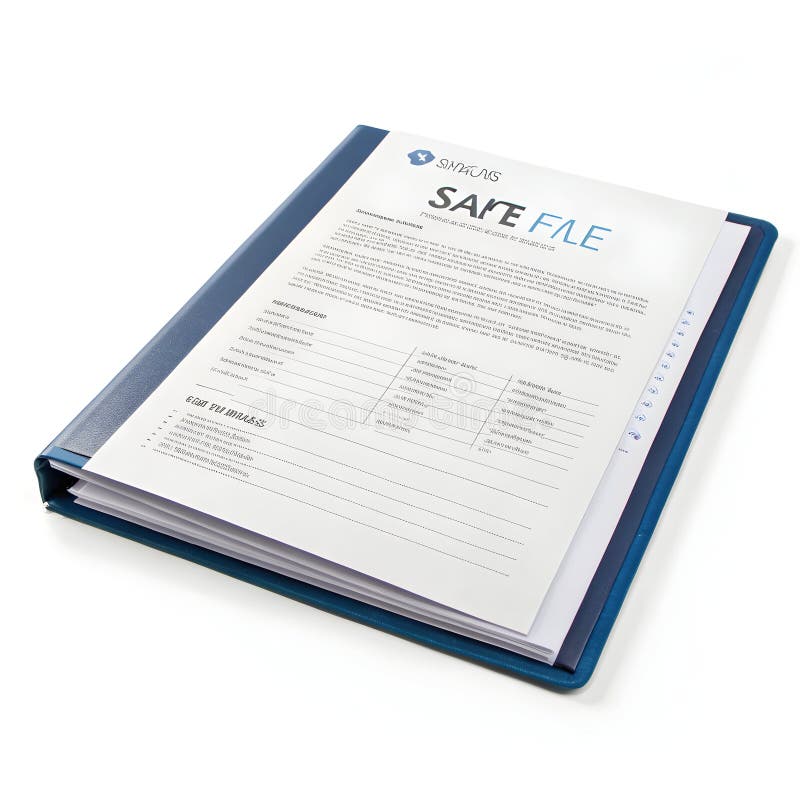 Safe File Document Isolated on White Background Stock Illustration ...