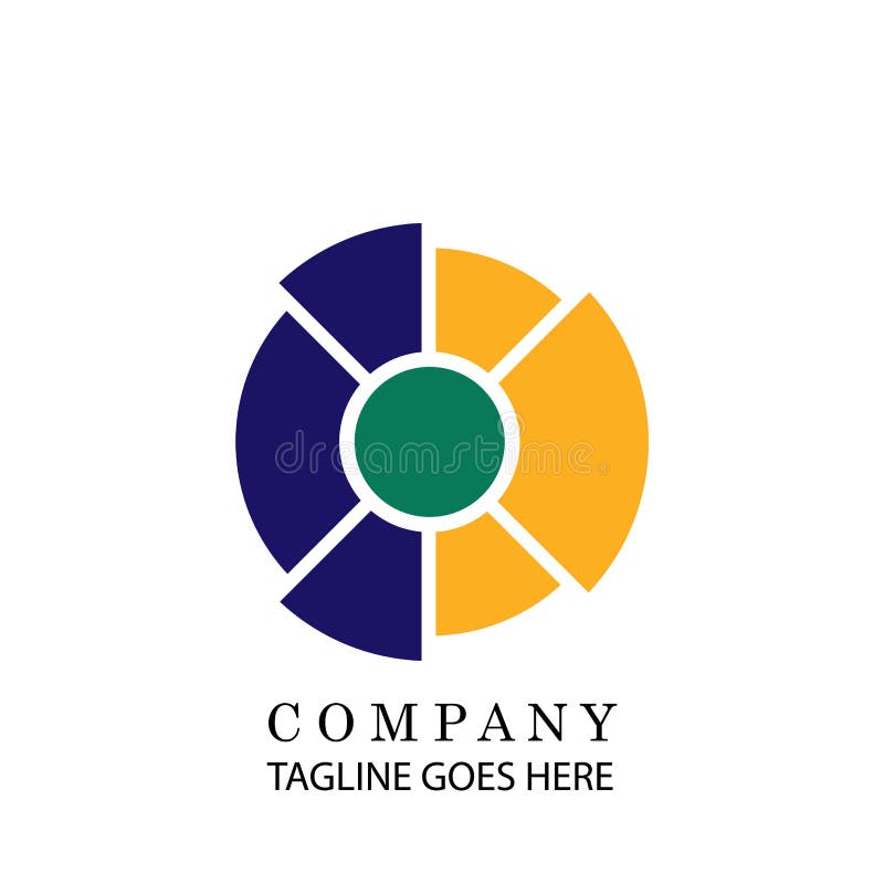 Icon Symbol Tech Round Logo with Simple Colorful Design Concept Stock ...