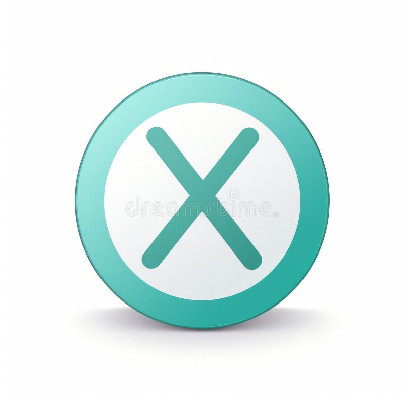 An Icon of the X Symbol on a White Background Stock Illustration ...