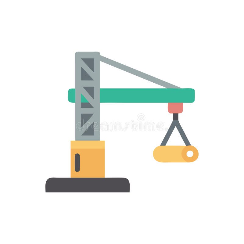 Icon of Crane for Building Projects Stock Image - Illustration of ...