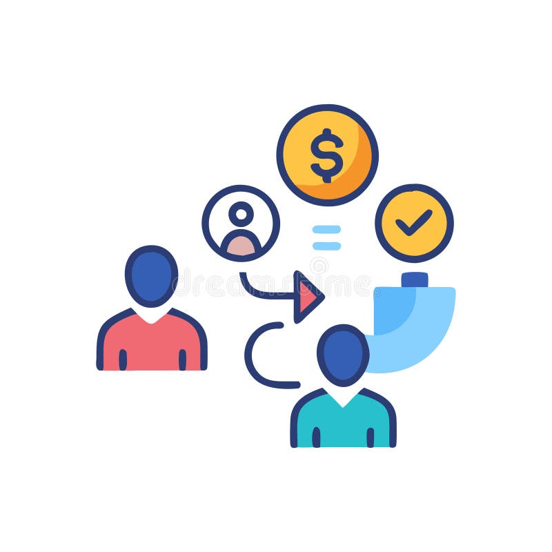 Icon of Customer Acquisition for Success Stock Image - Illustration of ...