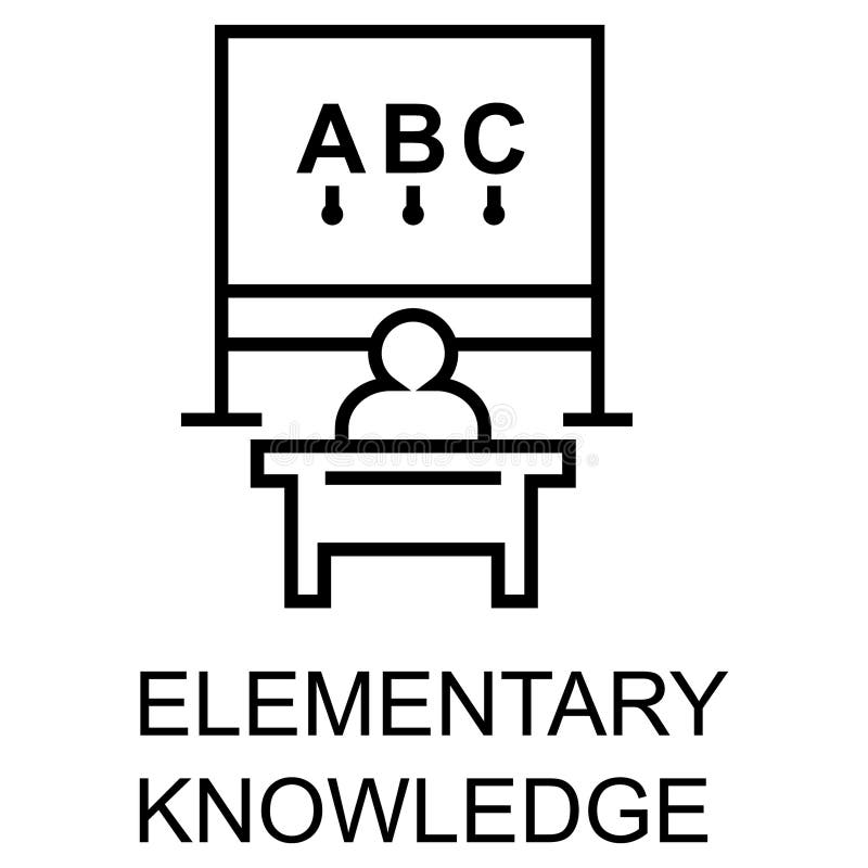 Elementary Knowledge Icon. Vector Icon Design Stock Illustration ...
