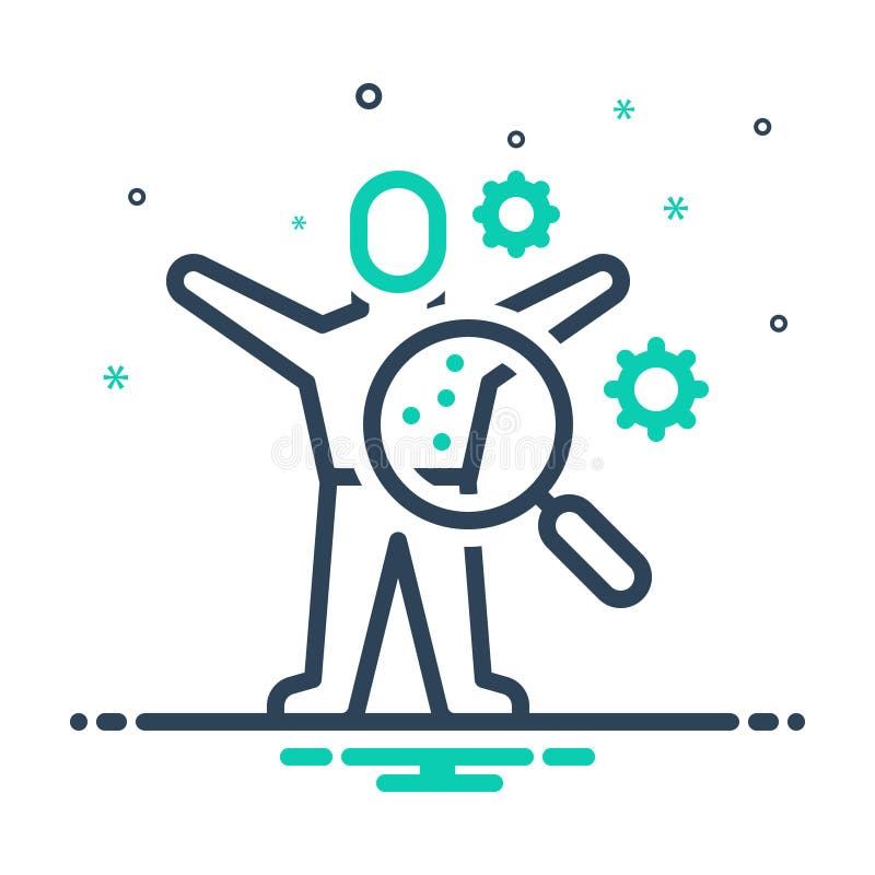 Mix Icon for Symptoms, Disease and Virus Stock Vector - Illustration of ...